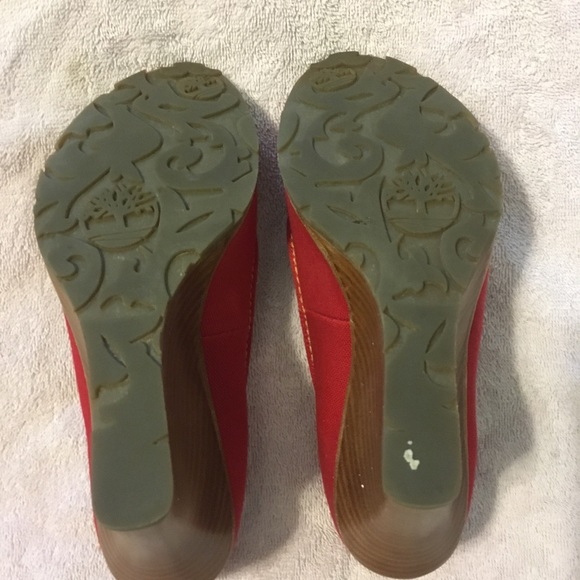 Timberland | Shoes | Sexy Red Peeptoe Timberland Wedges | Poshmark